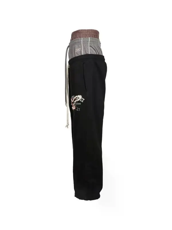 PROTOCOL INDEX Layered Embroidered Track Pants