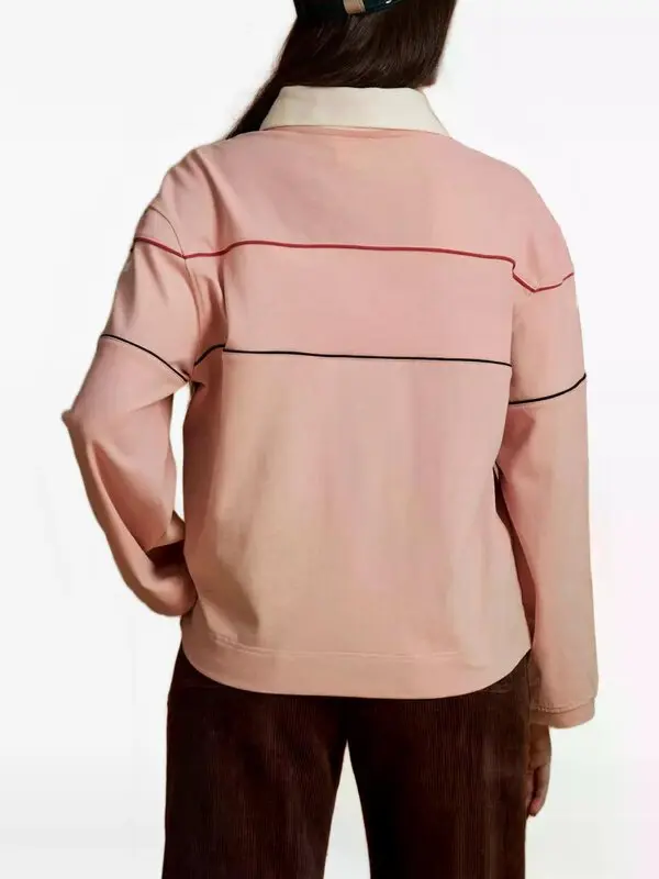 LA MARTINA Ethelred Logo-print Long-sleeved Polo Top