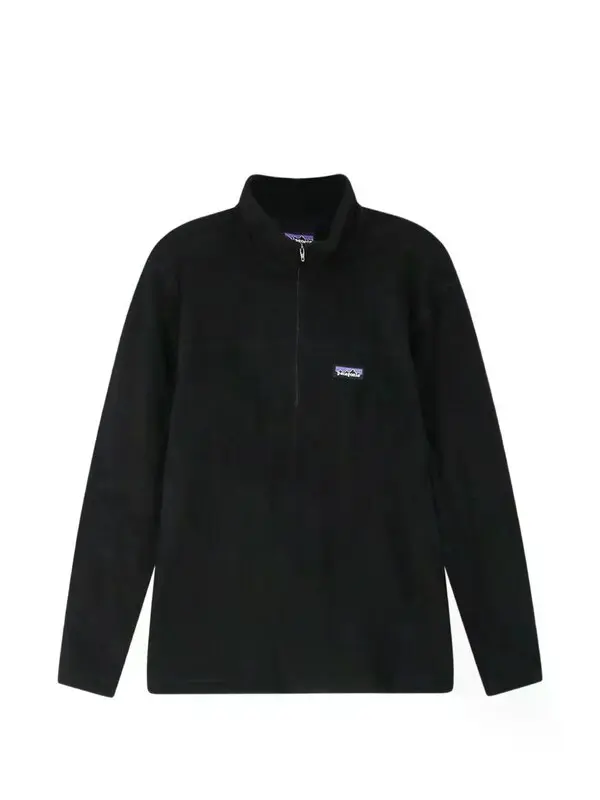 Patagonia Micro D® Logo-patch Quarter-zip Sweatshirt - Black