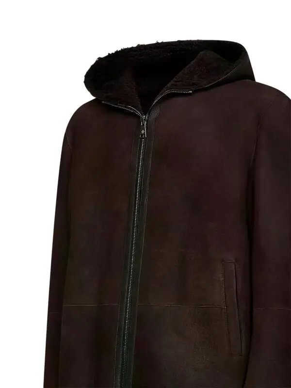 Tagliatore Wilson Hooded Shearling Coat