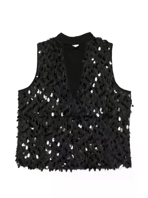 Marella Sequin-embellished Sleeveless Top