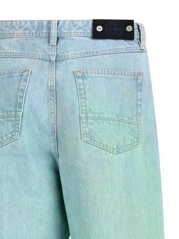 Stone Island J100006 Indigo Denim-light Grainy Wash Jeans