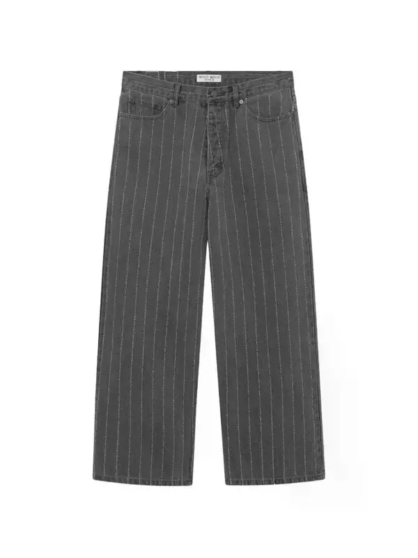 Wood Wood Wwtype 3 Pinstripe-pattern Jeans - Grey