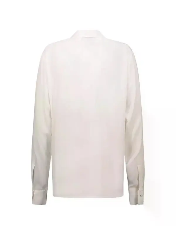DRHOPE Concealed-placket High-low Shirt