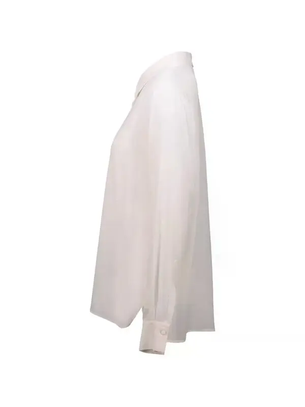 DRHOPE Concealed-placket High-low Shirt