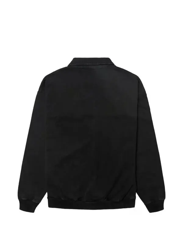 WOODBIRD Wbloke Washed Half-zip Polo Shirt - Black