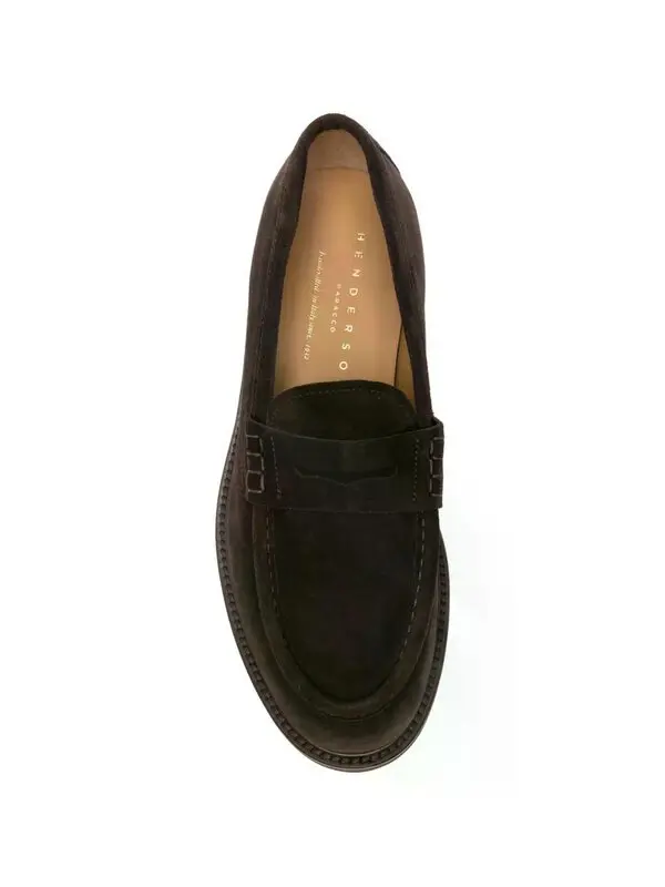 HENDERSON BARACCO Suede Penny Loafers