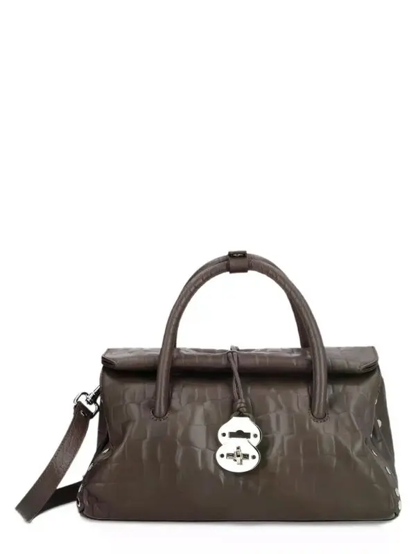 ZANELLATO Small Dotta Crocodile-effect Shoulder Bag