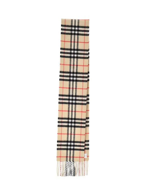 Burberry Thin Scarf "check - Beige