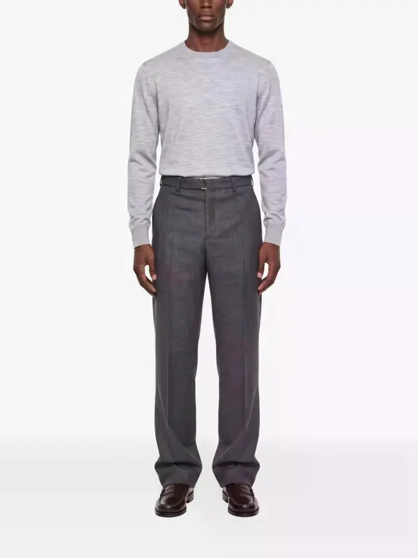 BRIGLIA 1949 Belted Pressed-crease Trousers
