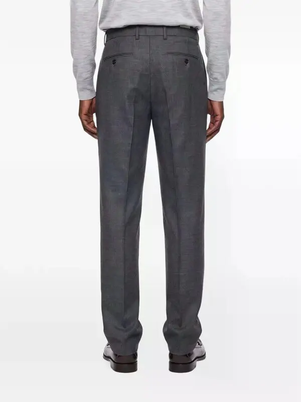 BRIGLIA 1949 Belted Pressed-crease Trousers