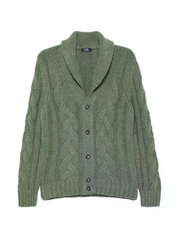 BARBA NAPOLI Cable-knit Shawl-collar Cardigan