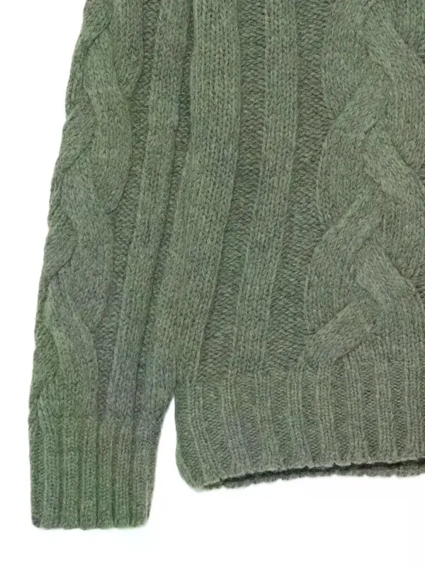 BARBA NAPOLI Cable-knit Shawl-collar Cardigan