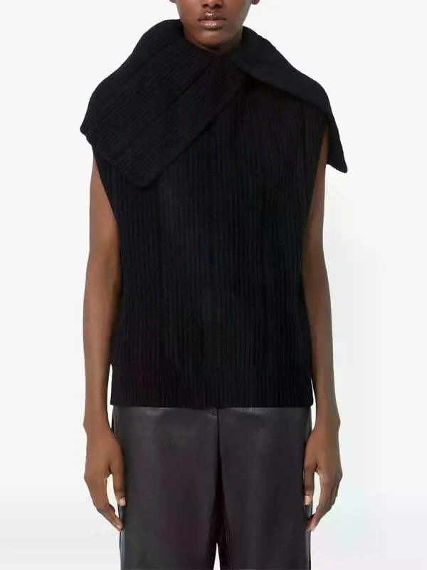Sportmax Ribbed Asymmetric Sweater