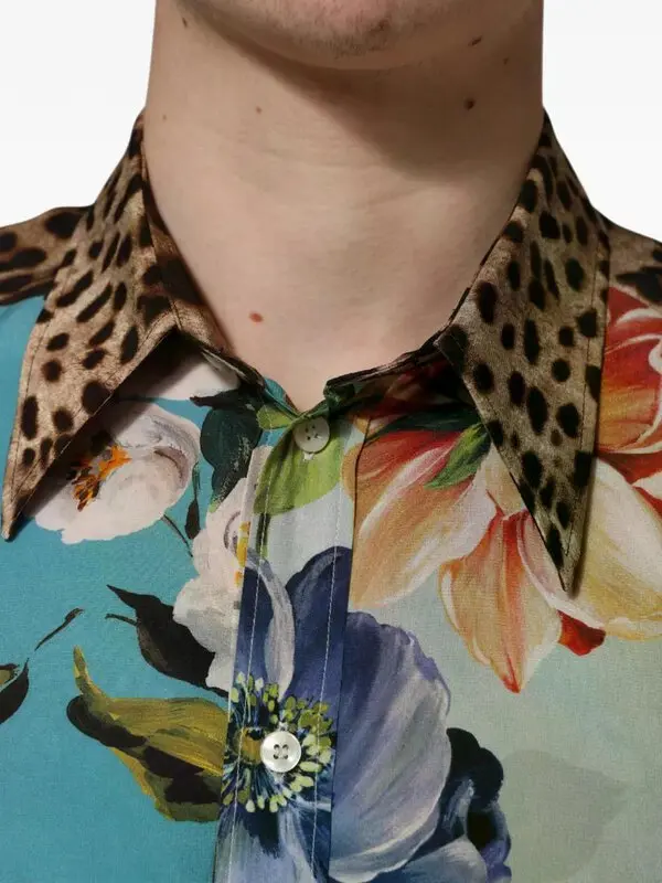 Dolce & Gabbana Floral Leopard-print Shirt