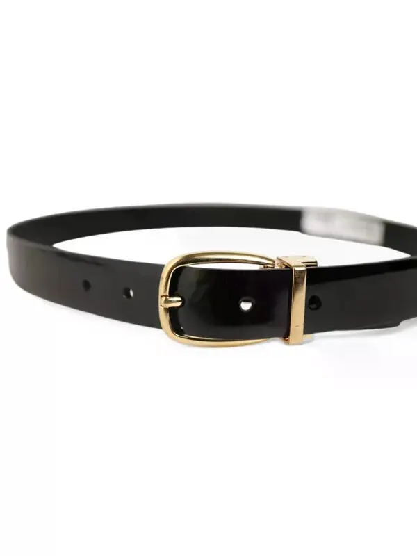 Dolce & Gabbana Classic Leather Gold-tone Buckle Belt
