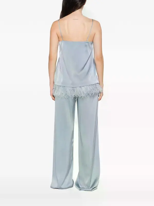 Marella Feather-trim V-neck Top