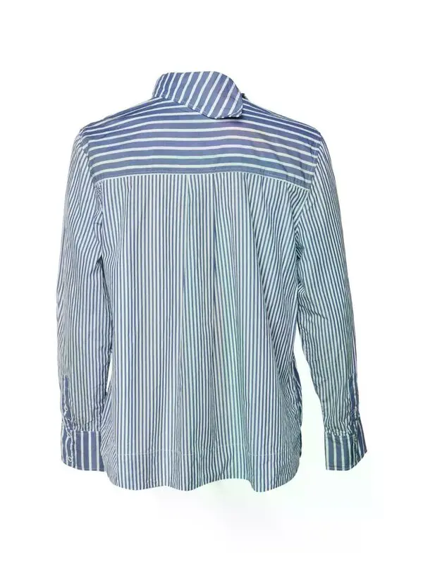 GANNI Striped Asymmetric Top