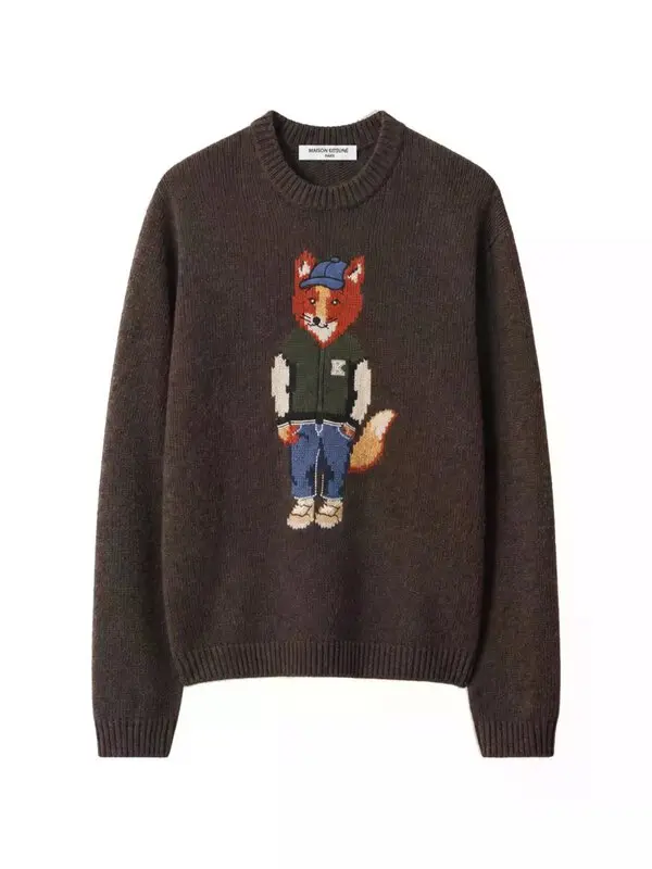 Maison Kitsuné Dressed Fox Intarsia-knit Sweater
