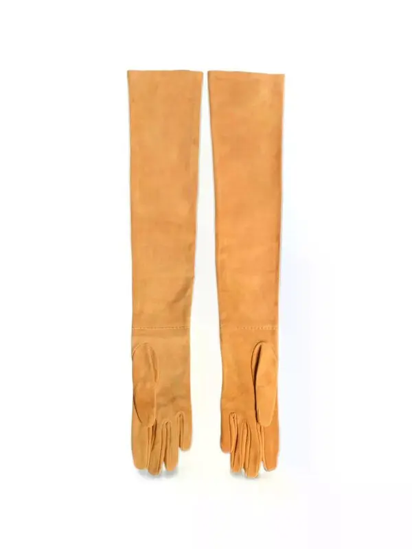 Dolce & Gabbana Suede Elbow-length Gloves - Neutrals