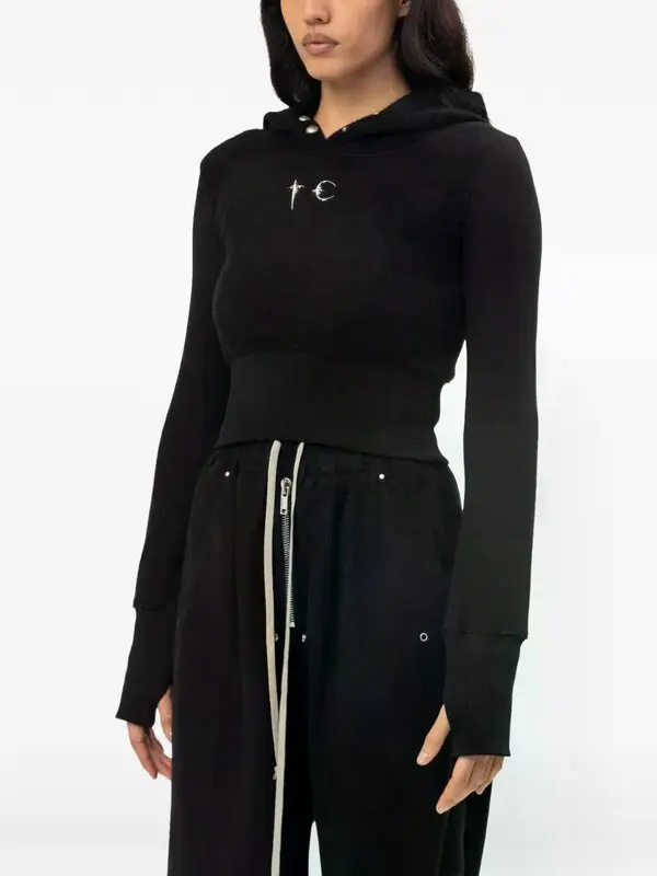 THUG CLUB Bonnie Logo-plaque Cropped Hoodie