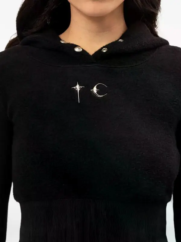 THUG CLUB Bonnie Logo-plaque Cropped Hoodie