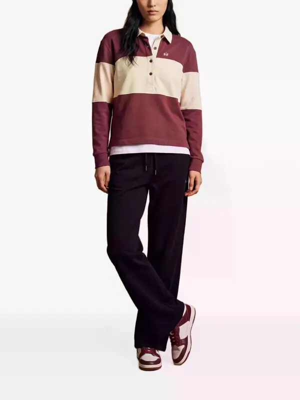 LA MARTINA Eugenia Colour-block Long-sleeve Polo Shirt