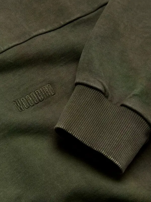 WOODBIRD Wbloke Washed Half-zip Polo Shirt - Green