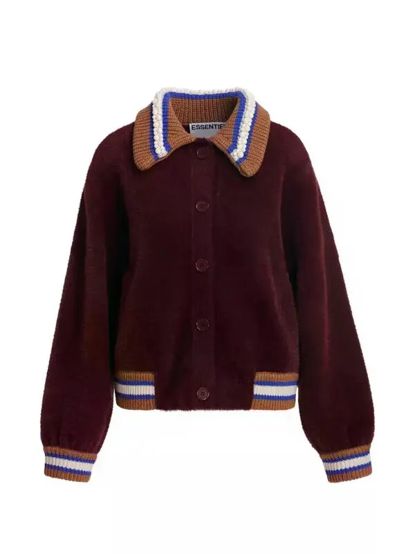 Essentiel Antwerp Kamore Striped-trim Faux-fur Jacket