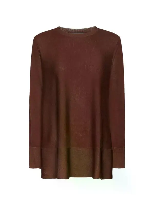 ELENA MIRÒ Slit-cuff Flared-hem Sweater
