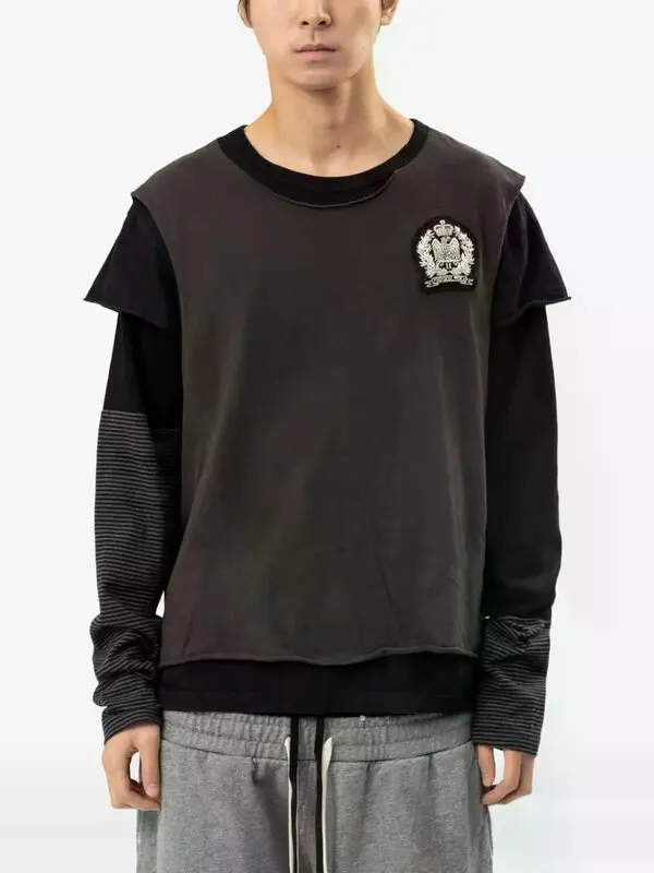 PROTOCOL INDEX Logo-patch Layered Long-sleeved T-shirt