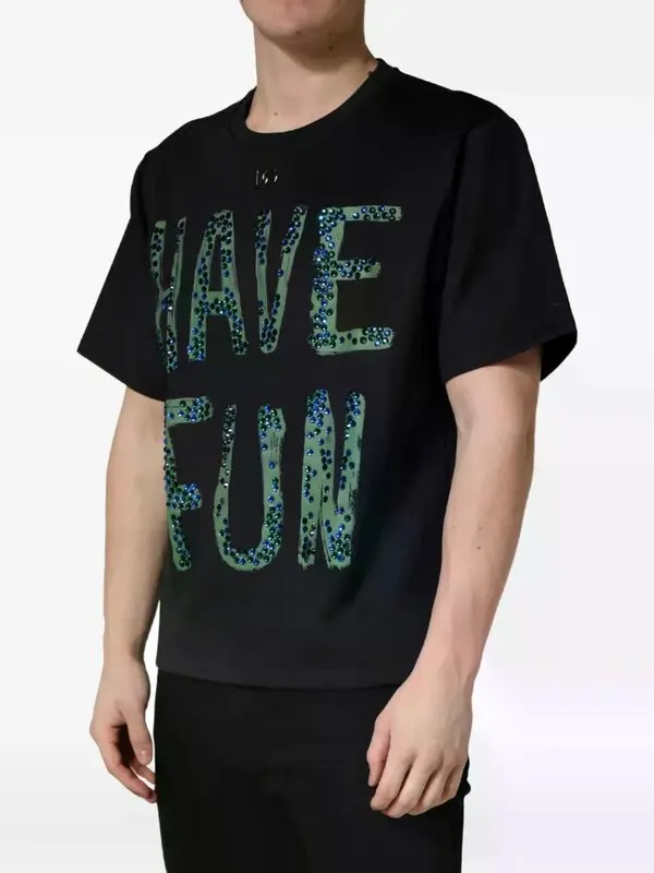 Dolce & Gabbana Embellished Logo-plaque T-shirt
