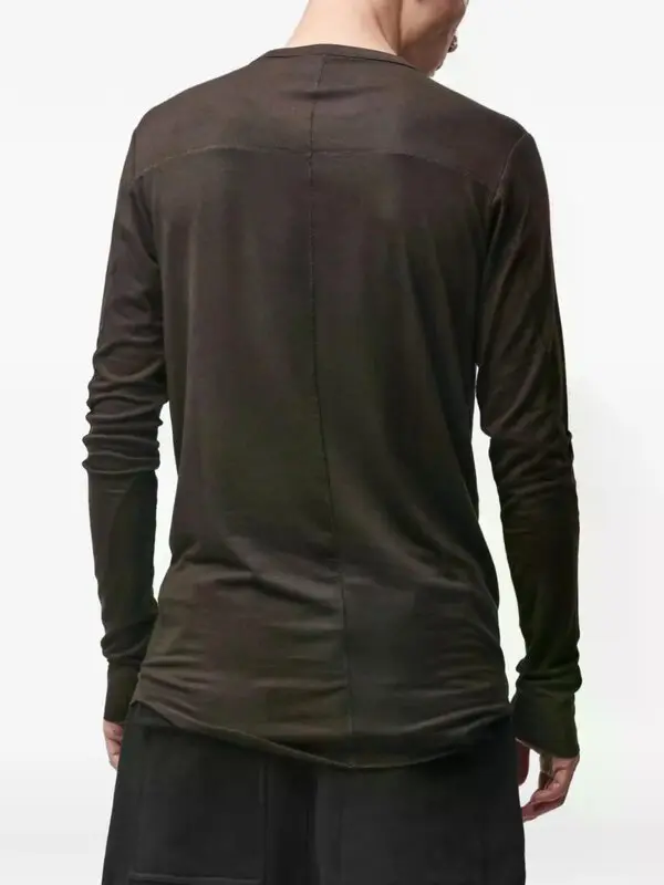 THOM KROM Ts 961 Long-sleeve Curved-hem T-shirt