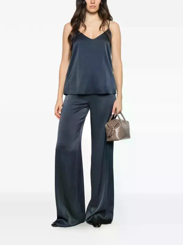 Marella Satin-finish Wide-leg Trousers