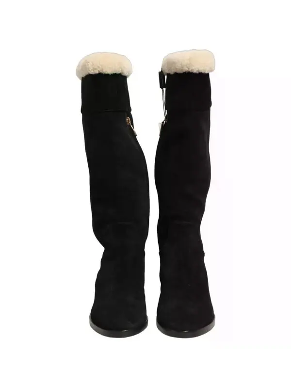 Dolce & Gabbana Shearling-trim Suede Boots