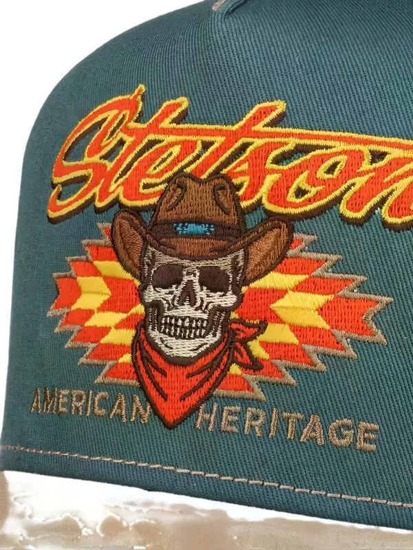 Stetson Western Skull Embroidered Trucker Cap