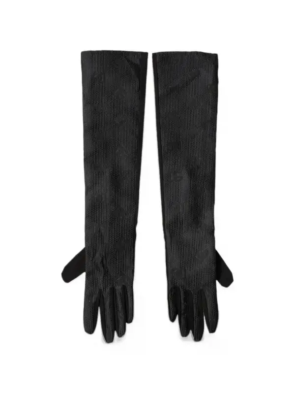 Dolce & Gabbana Logo-print Zip-detail Gloves - Black