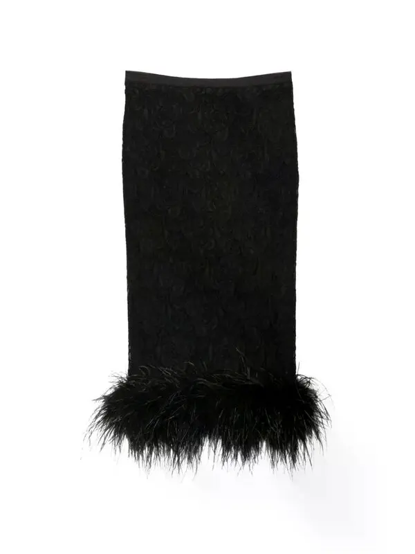 ALESSANDRO LEGORA Lace-construction Midi Skirt