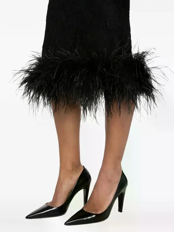 ALESSANDRO LEGORA Lace-construction Midi Skirt