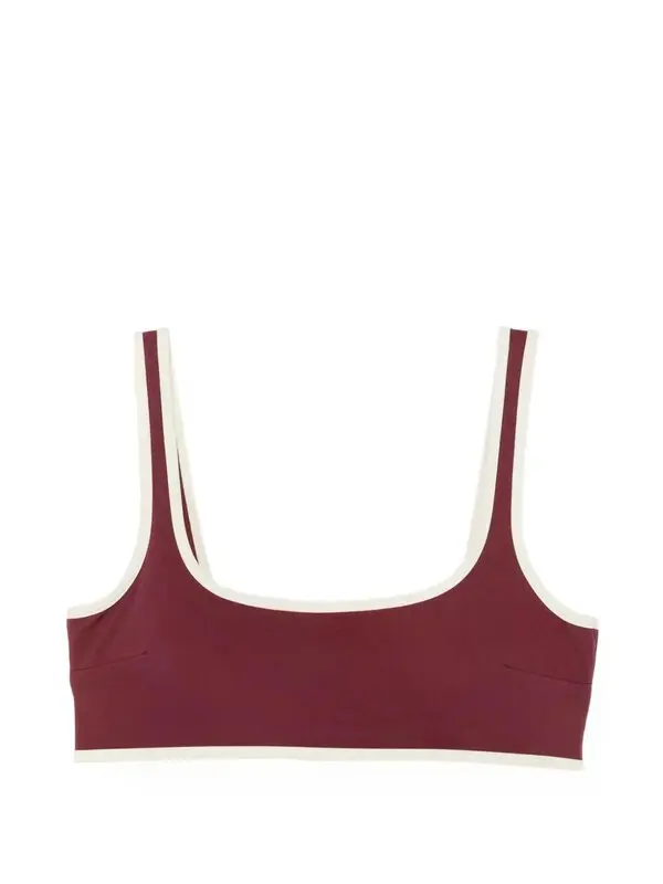 MC2 SAINT BARTH Kassie Logo-embroidered Contrast-trim Sport Bra