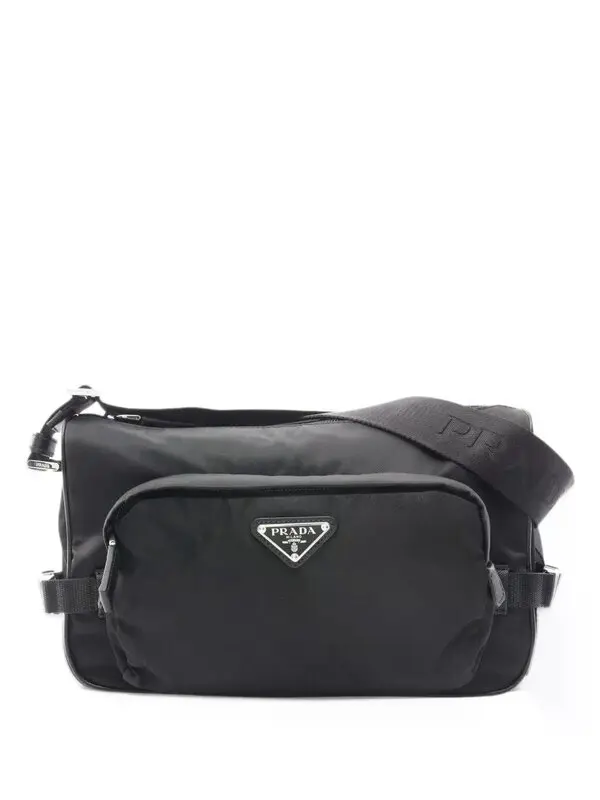 Prada 2020s Medium Re-nylon Saffiano Leather Shoulder Bag