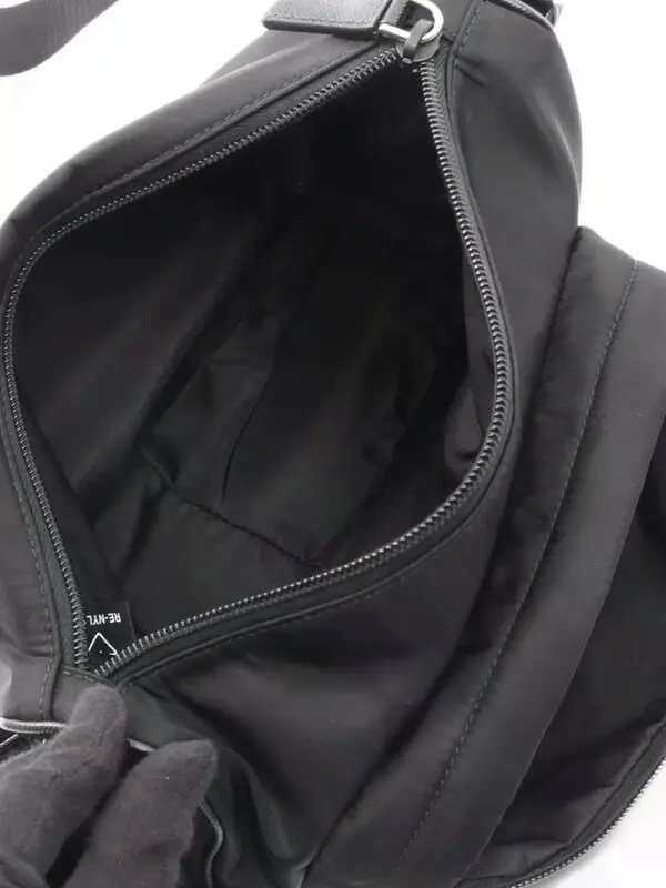 Prada 2020s Medium Re-nylon Saffiano Leather Shoulder Bag