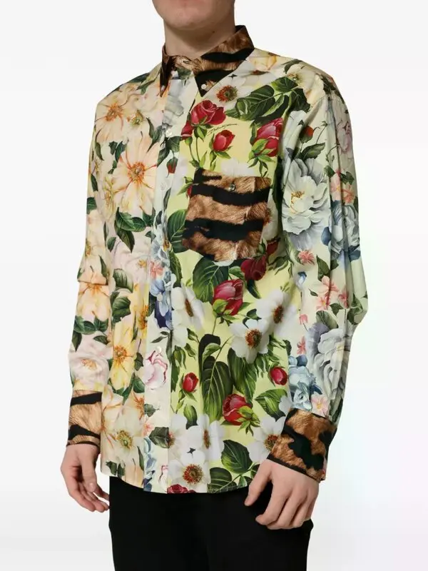 Dolce & Gabbana Floral Animal-print Shirt