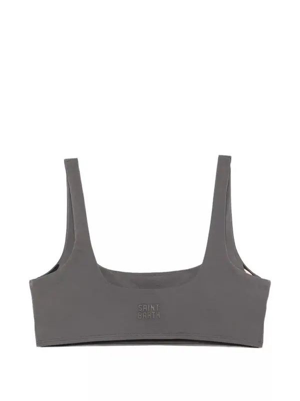 MC2 SAINT BARTH Kassie Logo-embossed Square-neck Sport Bra