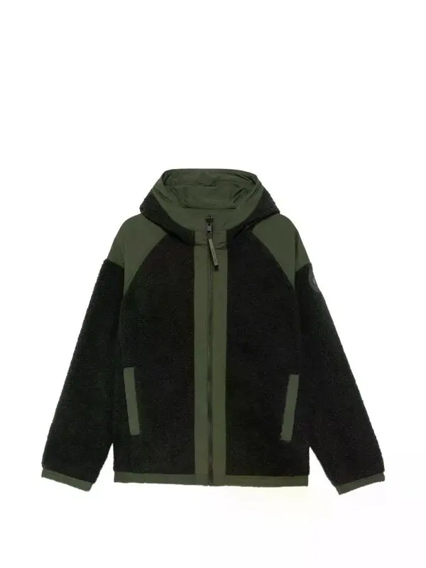 Canada Goose Fleece-texture Hooded Jacket - Green