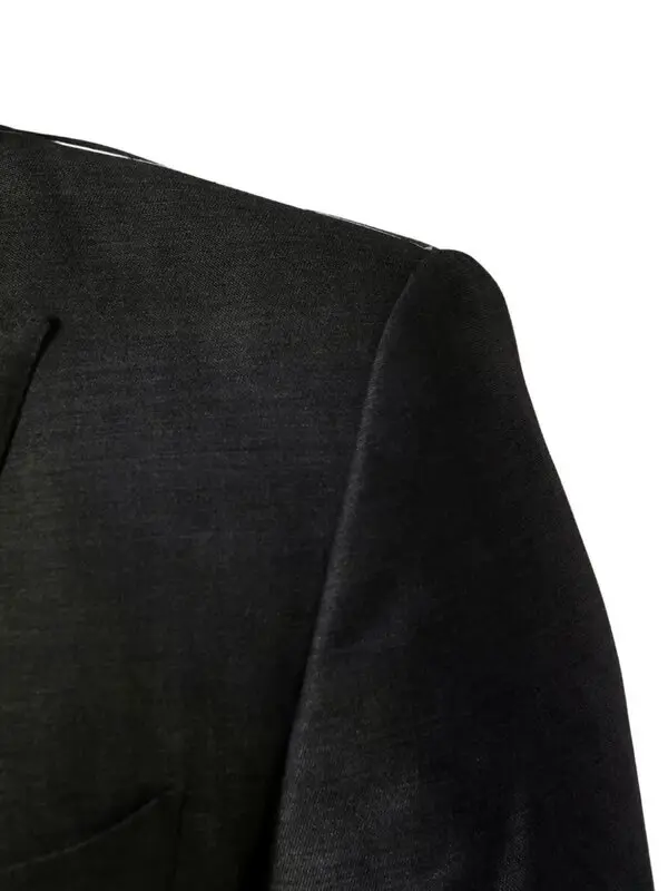 Dolce & Gabbana Dark Gray Wool Slim Fit Coat Jacket