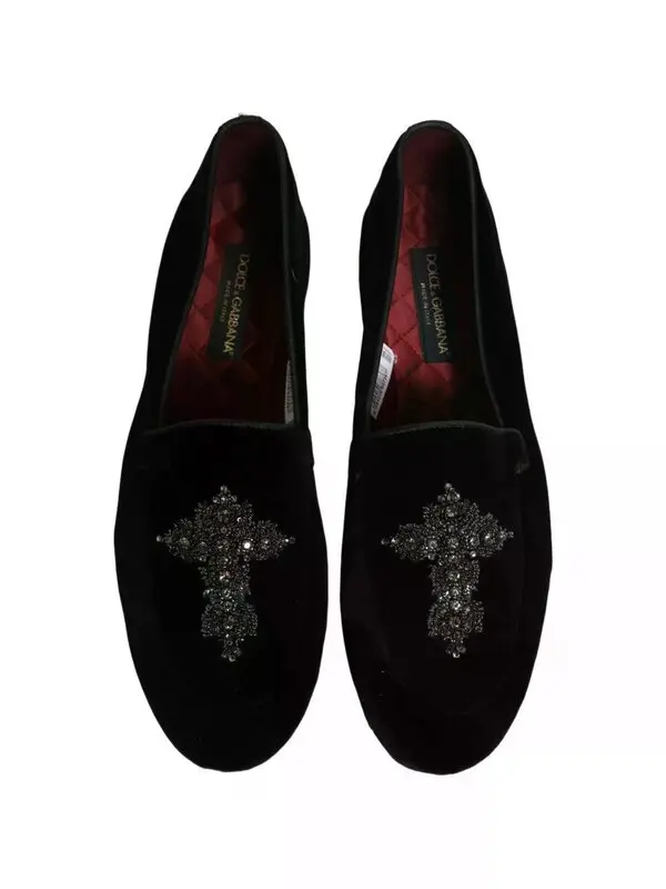 Dolce & Gabbana Embellished Suede Loafers