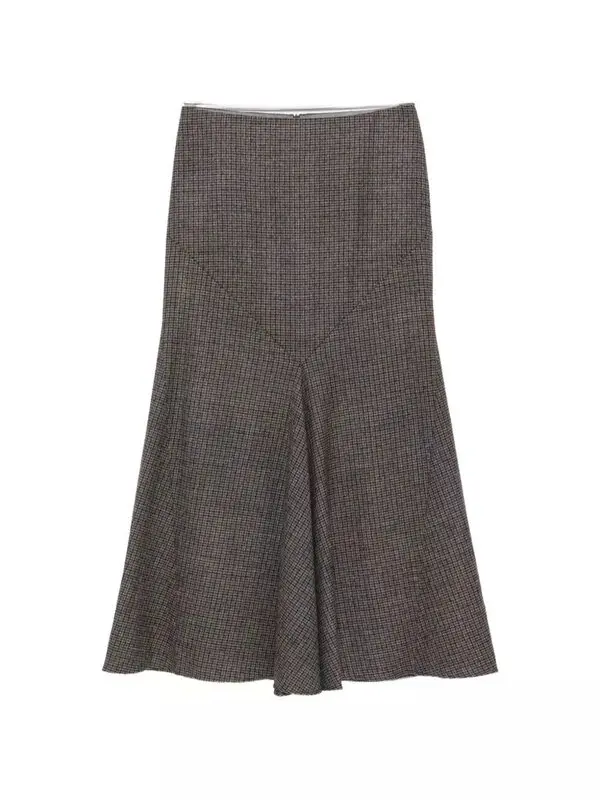 Etro Check-pattern Panelled Midi Skirt