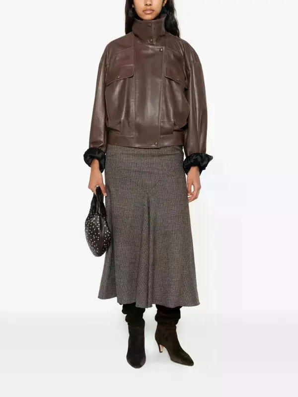 Etro Check-pattern Panelled Midi Skirt