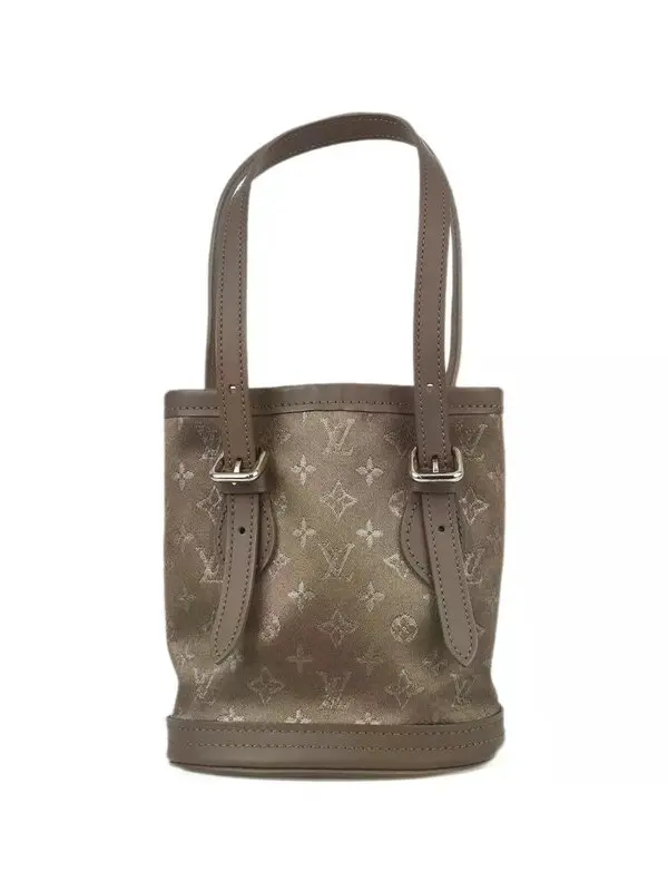 LOUIS VUITTON 2001 Little Bucket Monogram Satin Mini Bag - Neutrals